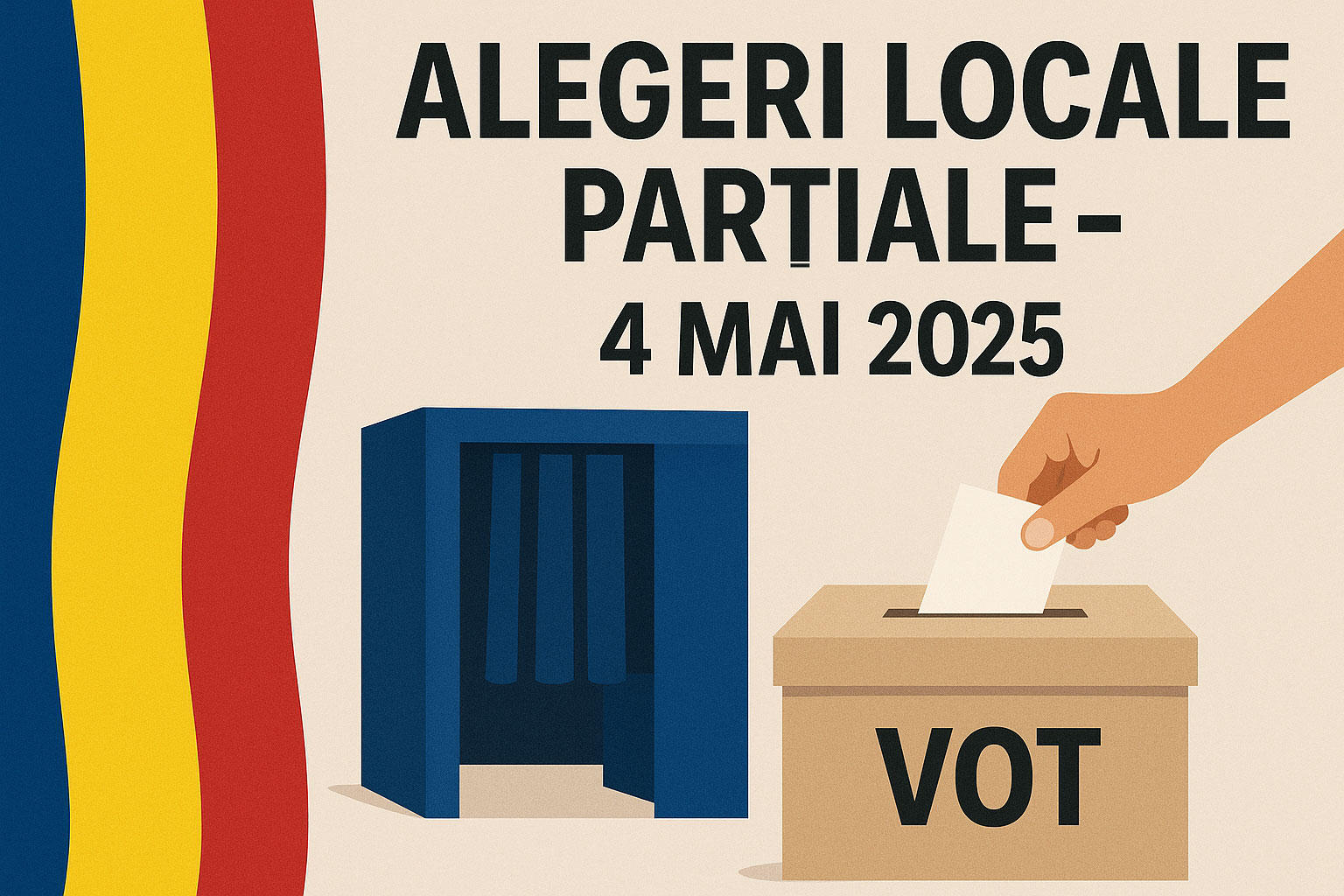 Alegeri locale parțiale pe 4 mai 2025: Ce trebuie să știe alegătorii