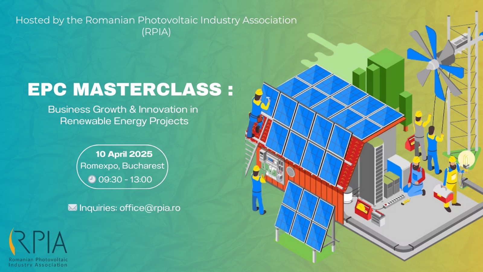 EPC Masterclass: RPIA aduce în prim-plan rolul EPC-urilor în energia regenerabilă, printr-un ...