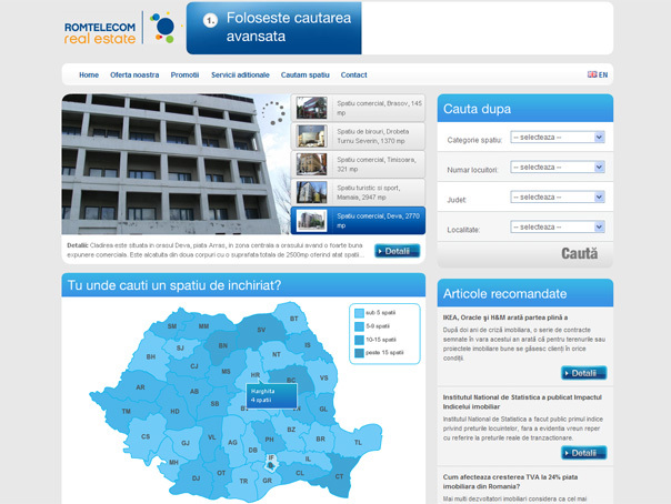 Romtelecom a lansat o pagină web pentru promovarea proprietăţilor ...
