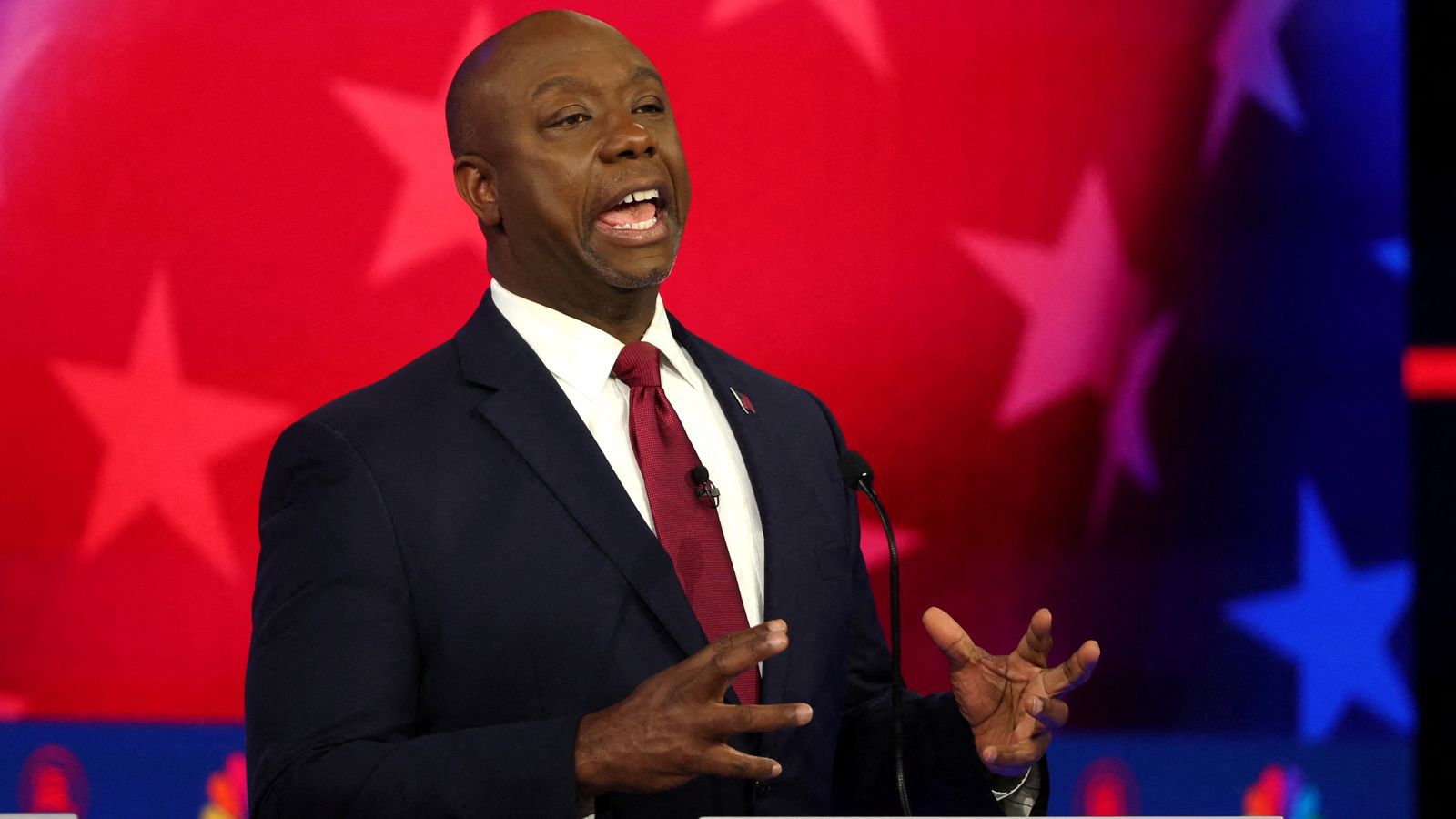 Candidatul republican la alegerile prezidenţiale din SUA, Tim Scott, se ...