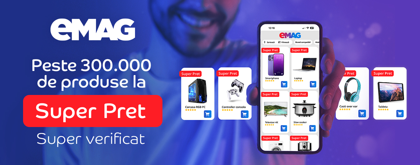 (P) În orice moment, pe eMAG sunt sute de mii de produse cu eticheta ...