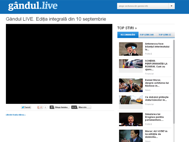 Gândul LIVE este acum disponibil şi pe Samsung Smart TV