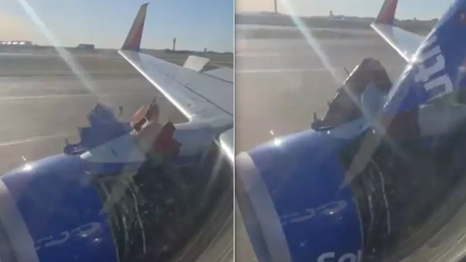 Încă un incident cu o aeronavă Boeing. Capacul motorului s-a rupt ...