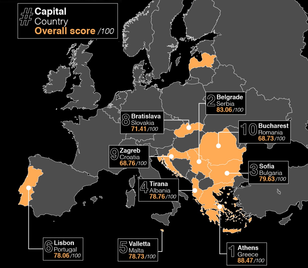 Cele mai bune capitale din Europa pentru gurmanzi